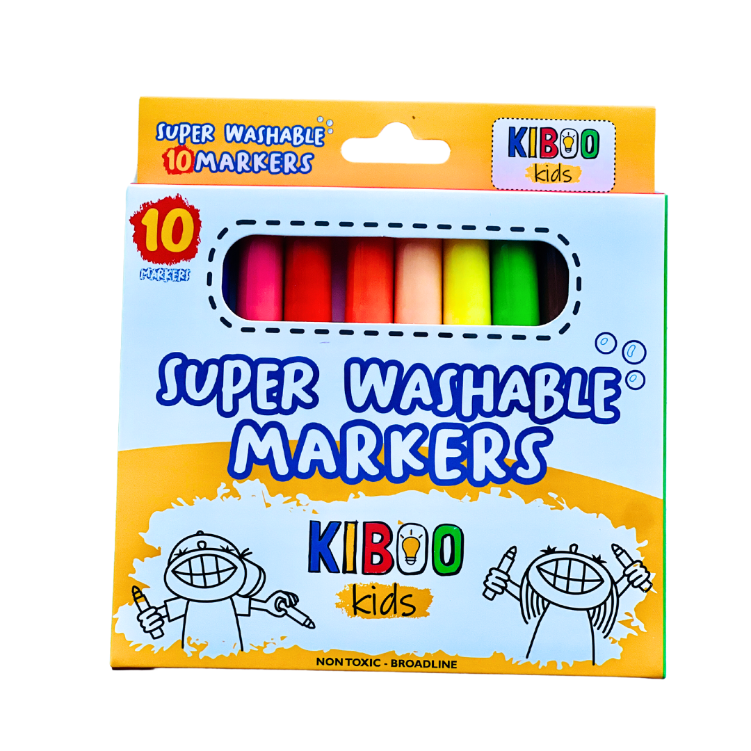 Kiboo Kids Super Washable Markers Broad Line | 10 Color Pack – COCO LETO