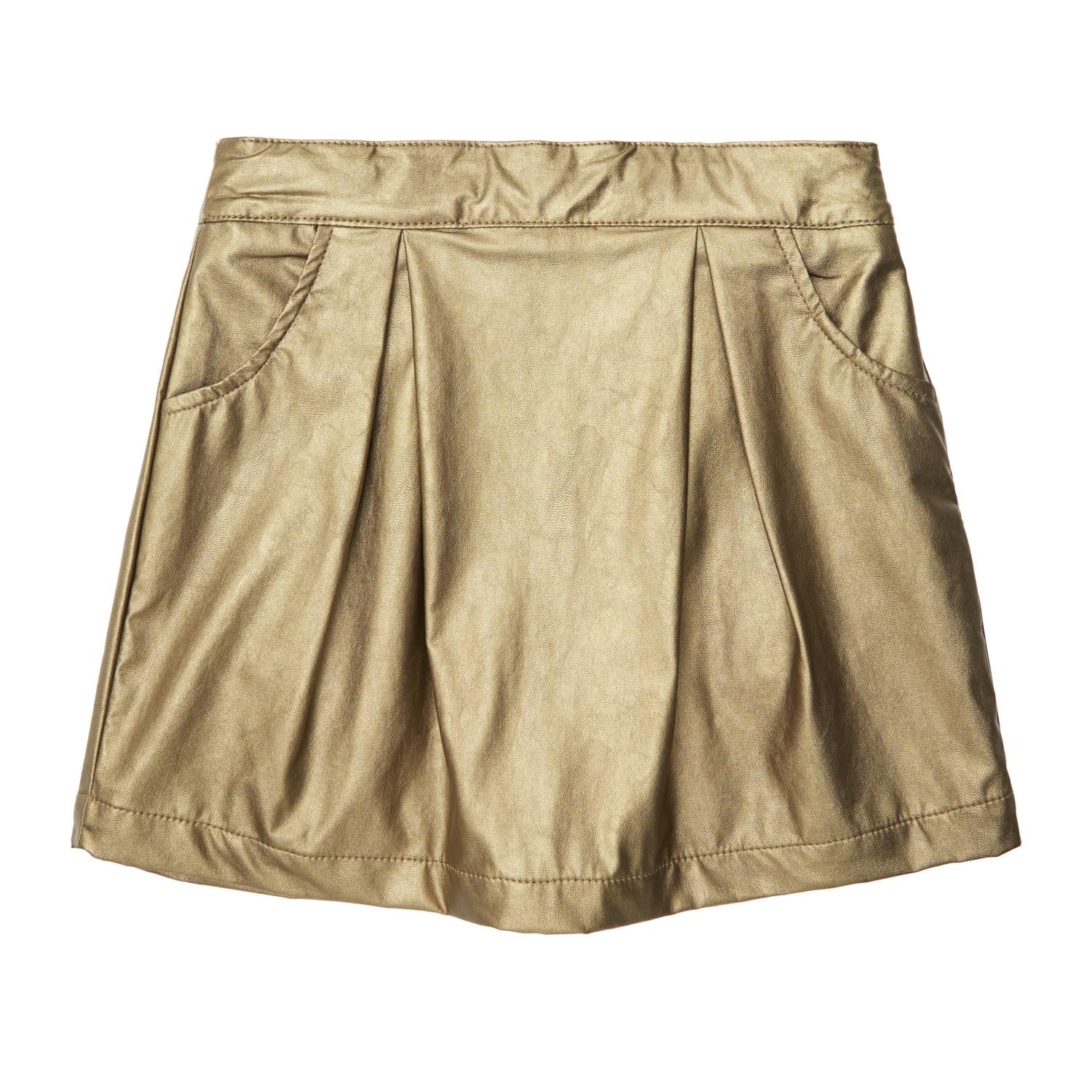 Gold Leatherette Mini Skirt – COCO LETO